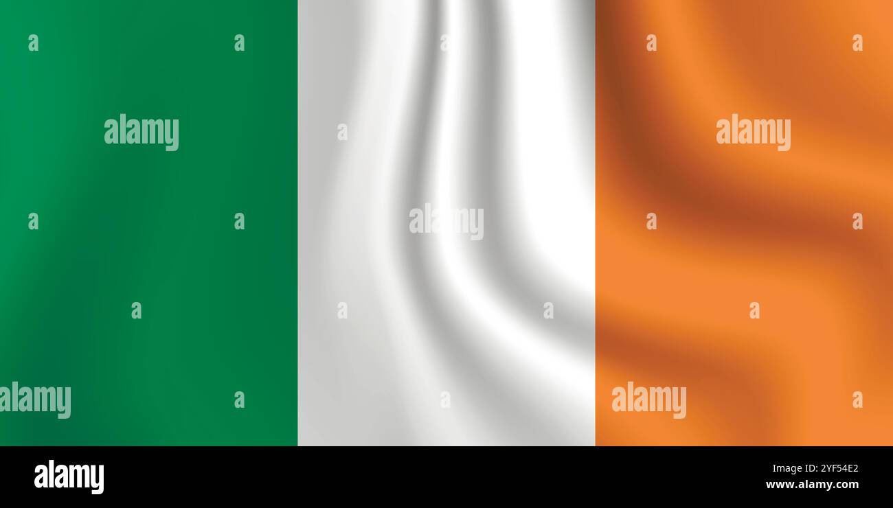 Flag of Ireland. Irish national symbol in official colors. Template ...