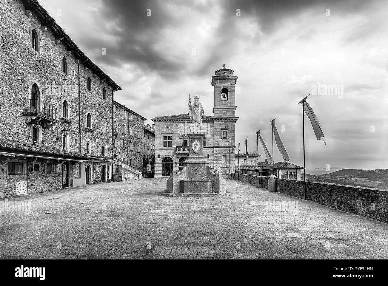 The scenic Liberty Square, main central square nestled in the heart of ...