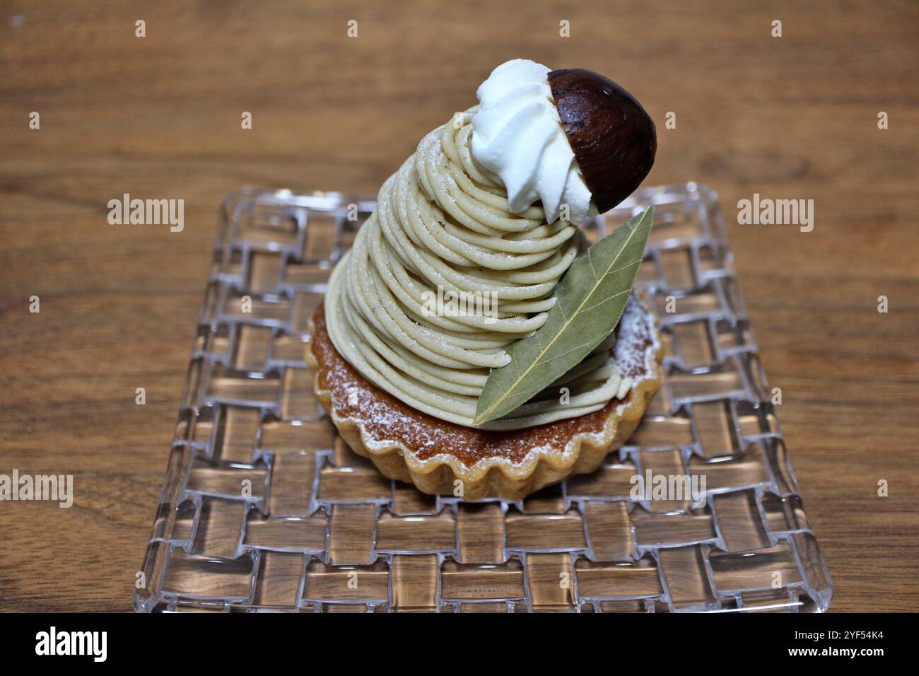 Mont blanc (mashed chestnut cake) in Japan Stock Photo - Alamy