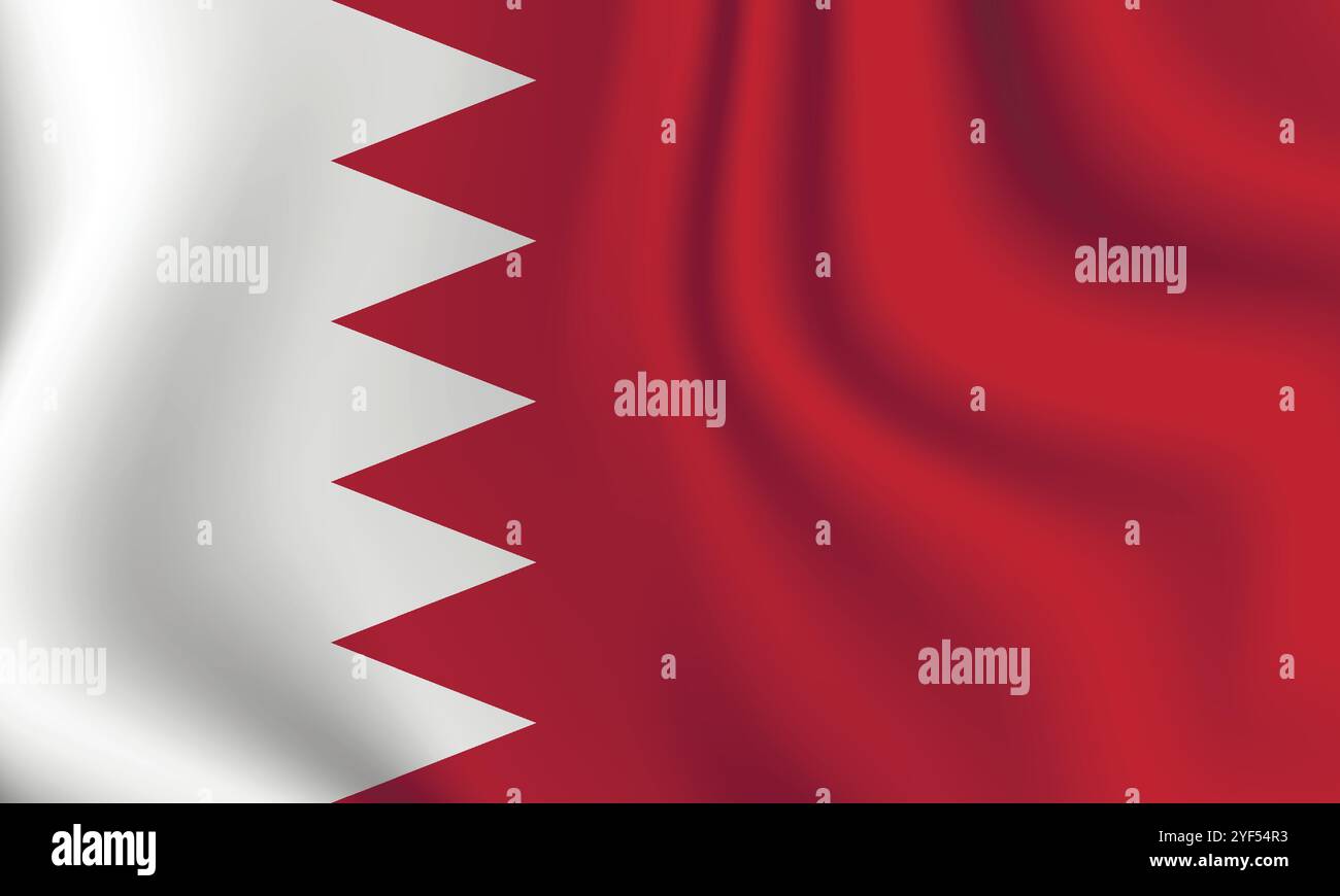 Flag of Bahrain. National symbol in official colors. Template icon ...