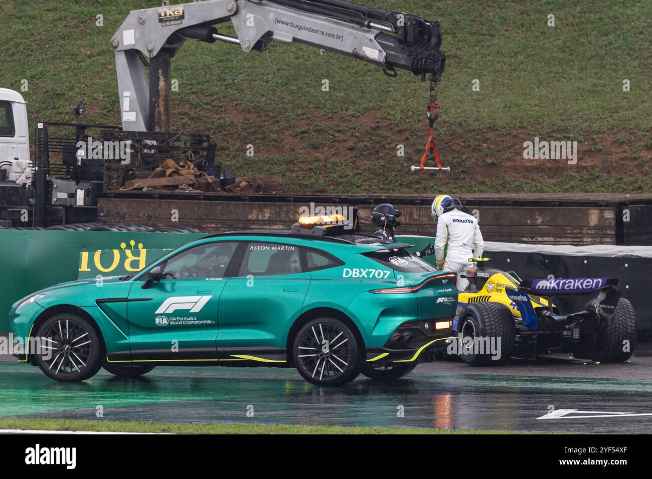 SAO PAULO, BRAZIL - NOVEMBER 03: The car of Williams' Argentine driver ...
