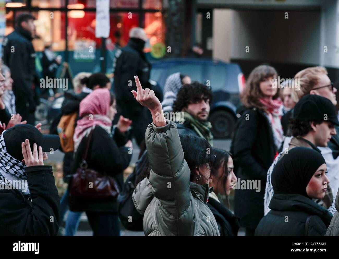 (EDITORS NOTE: Image contains profanity)A Palestinian activist shows ...