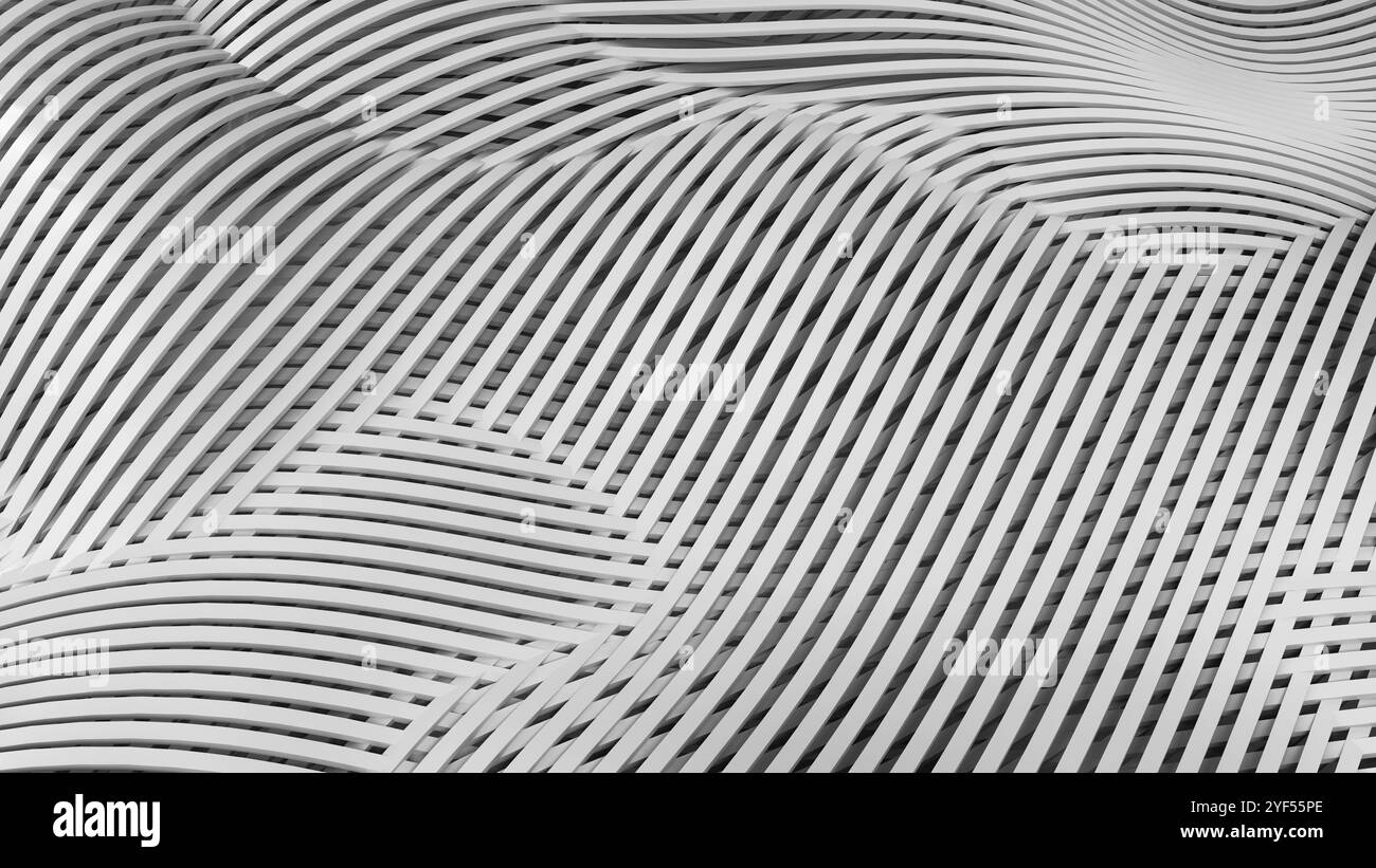 Abstract overlapping lines 3d render Stock Photo - Alamy