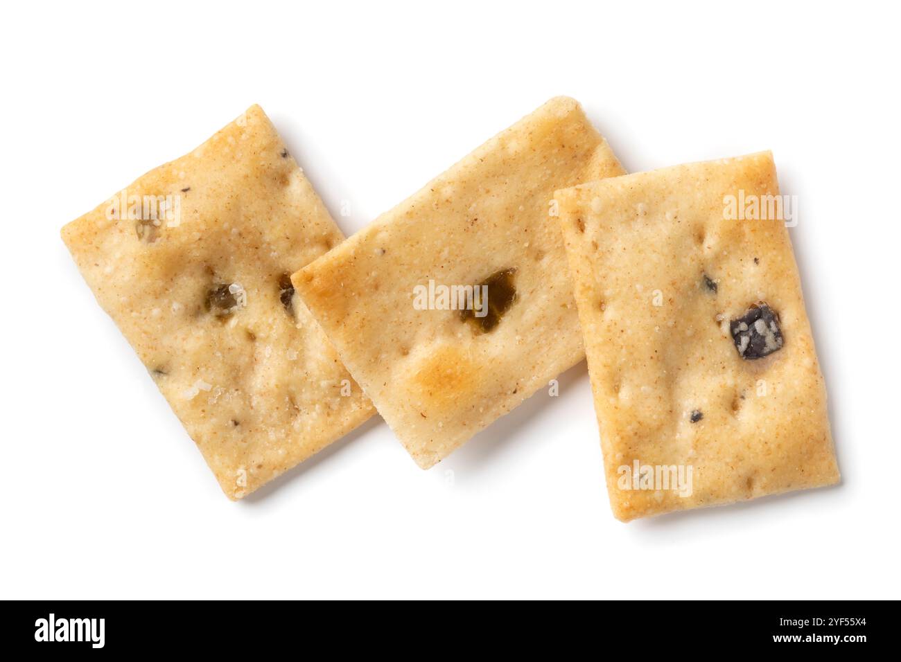 Traditional Italian olive scrocchi close up isolated on white ...