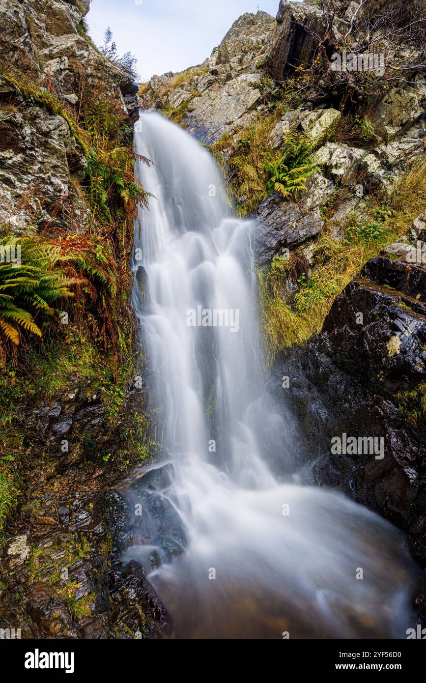 Waterfall in the Carding Mill Valley, Shropshire, England, UK Stock ...