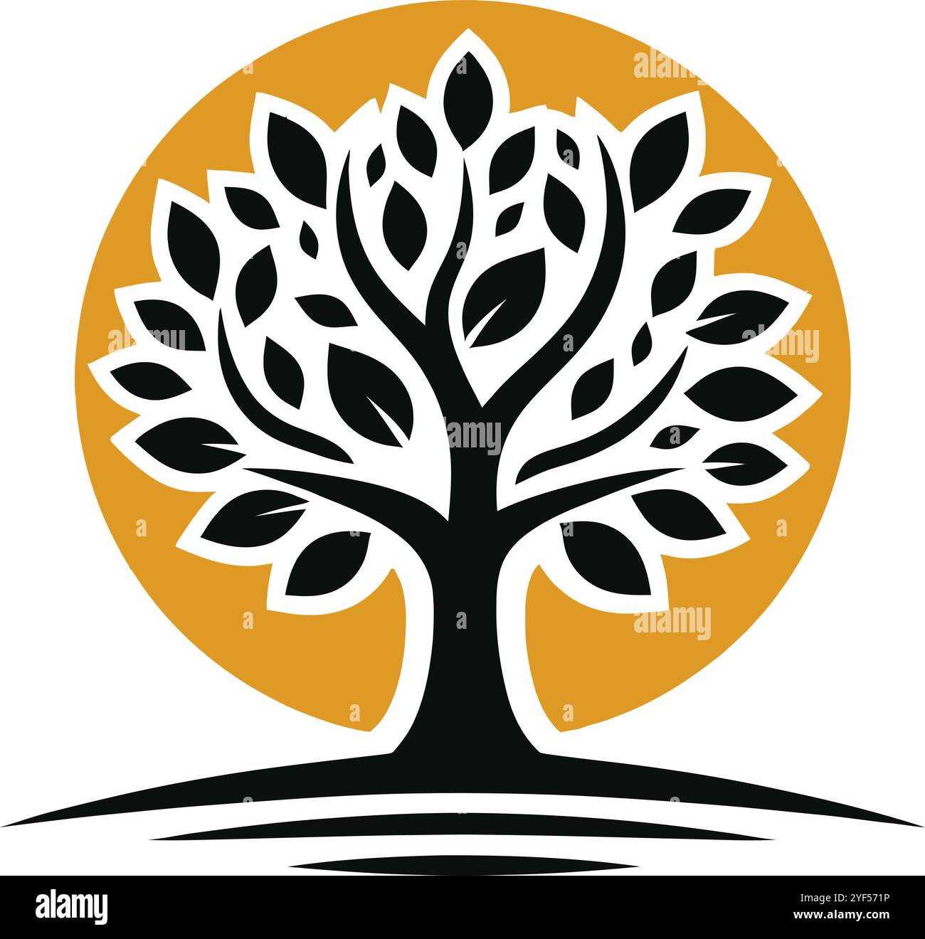 simple Tree logo on white background Stock Vector Image & Art - Alamy