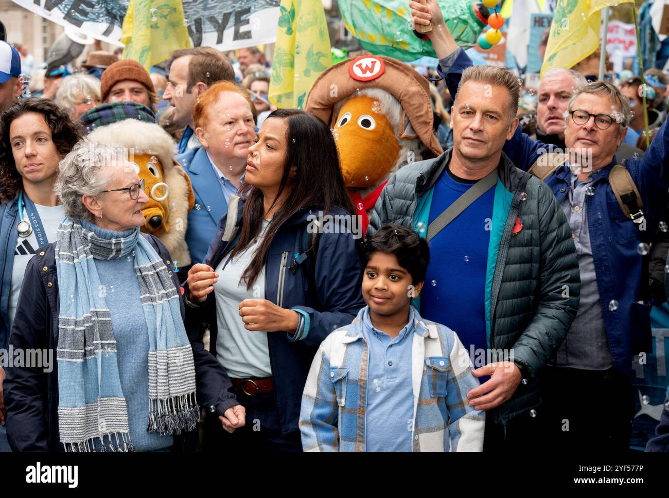 London, UK. 3rd Nov, 2024. Thousand march from the Albert Embankment to ...