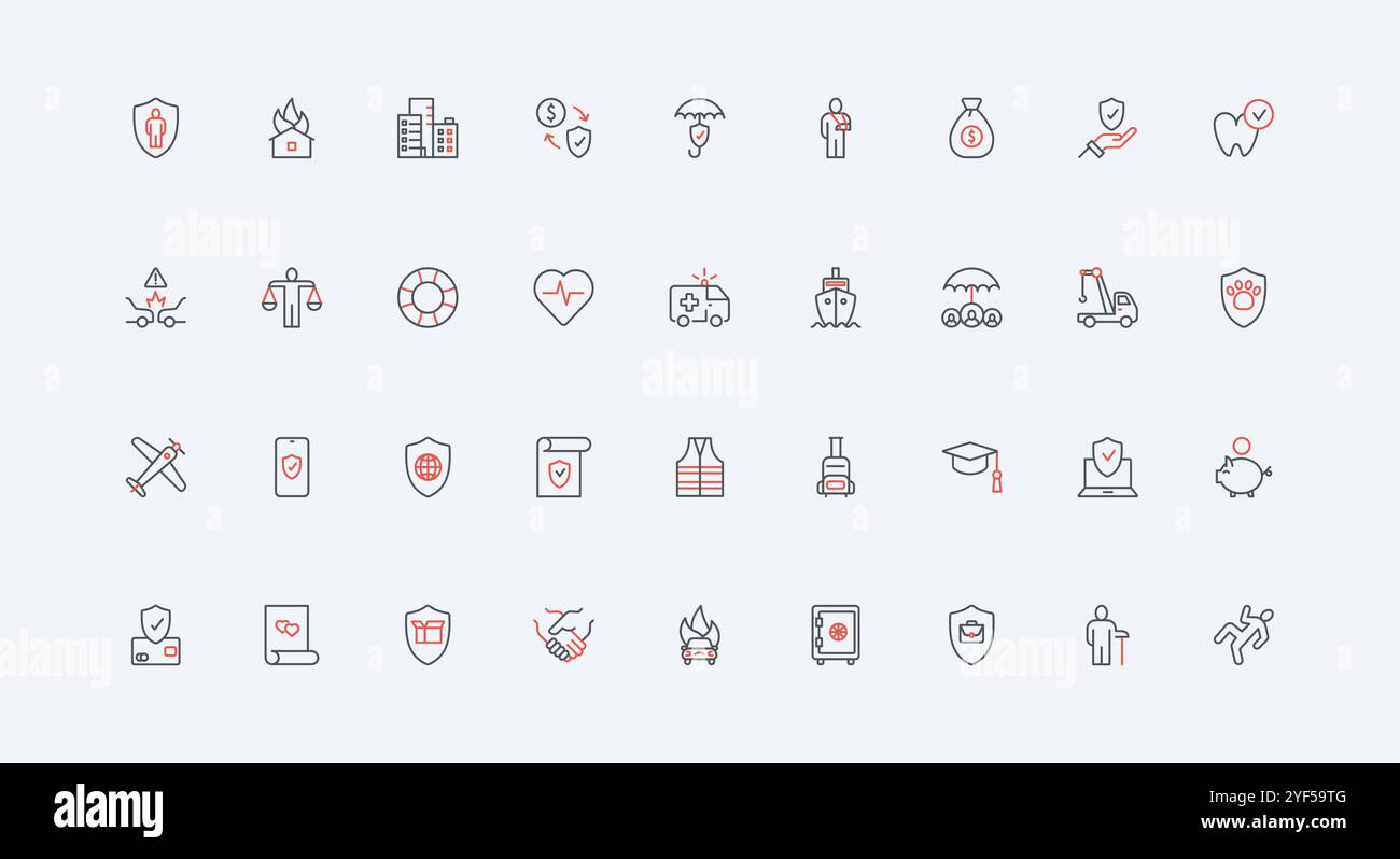 Disaster icon set hi-res stock photography and images - Alamy