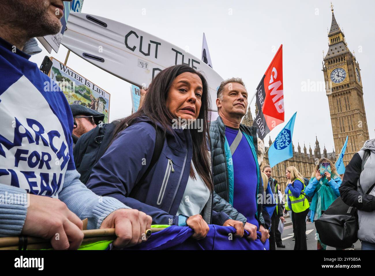 London, UK. 03rd Nov, 2024. On Westminster bridge - Liz Bonnin, TV ...