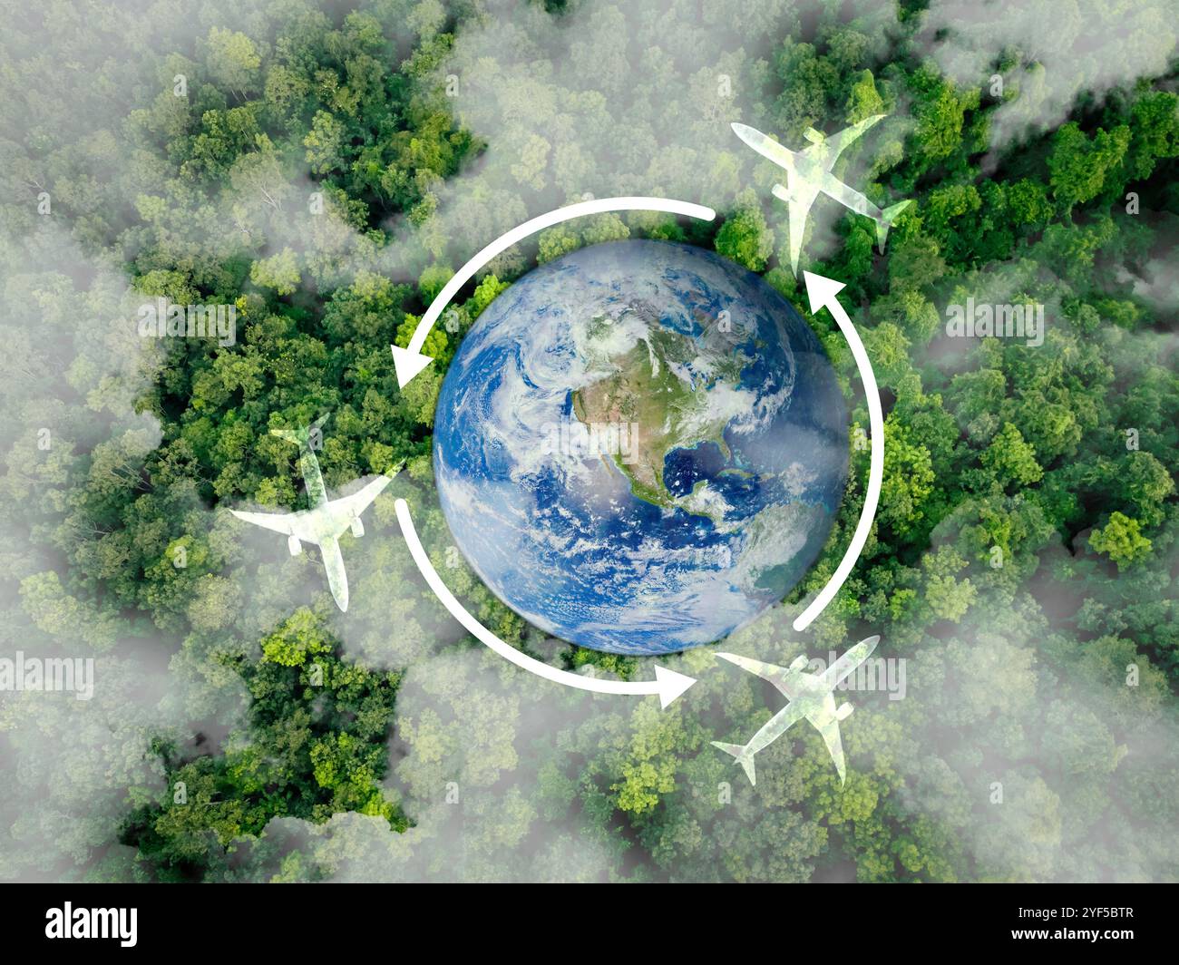 Sustainable aviation. Green flight technology. Use of renewable energy ...