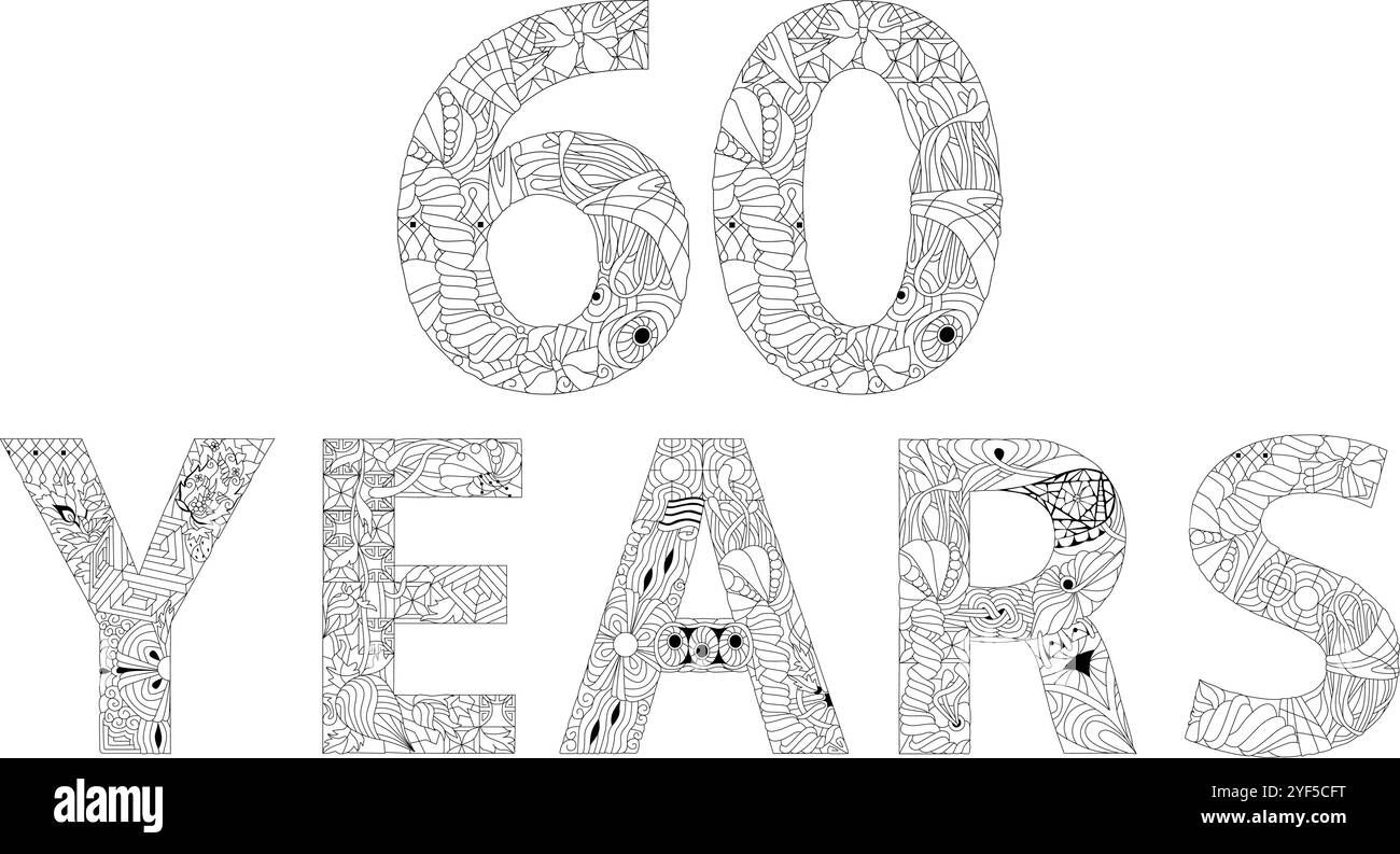 Anniversary badge or label. 60th celebration and congratulation design ...