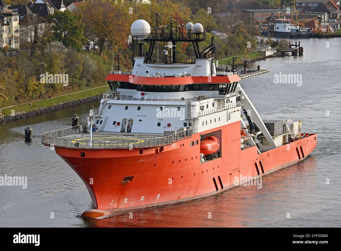 Offshore Support Vessel ARGO passing the Kiel Canal Stock Photo - Alamy