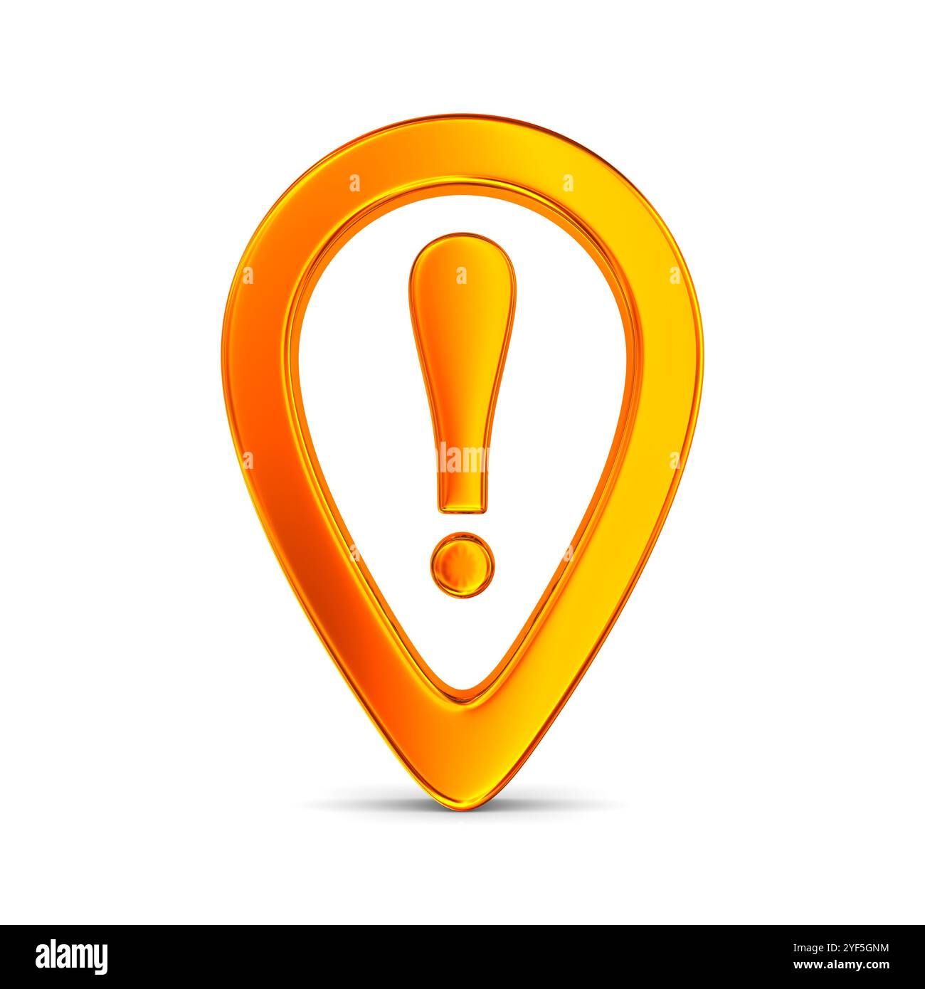 Orange pointer marker on white background. Isolated 3D illustration ...