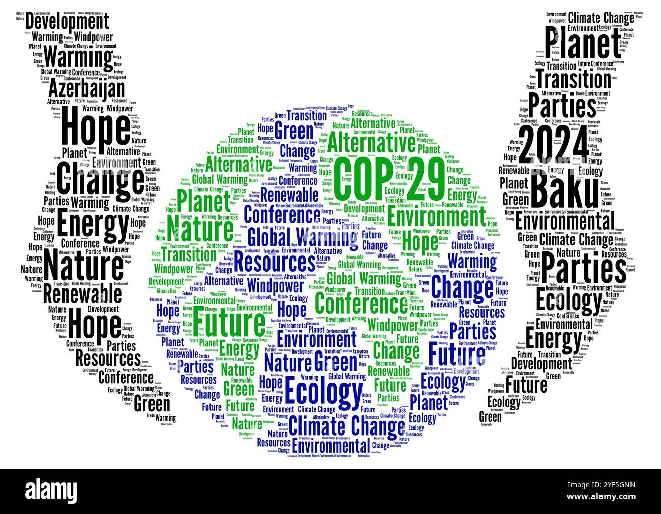 COP 29 in Baku Azerbaijan world cloud Stock Photo - Alamy