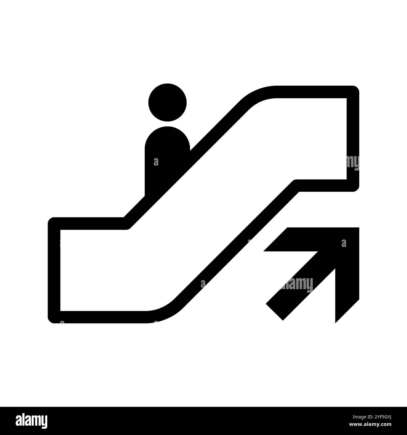 Escalator up symbol icon illustration Stock Photo - Alamy