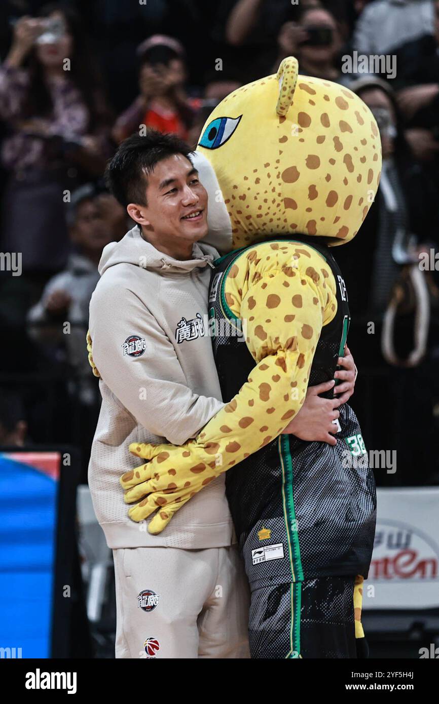 Shenyang, China. 3rd Nov, 2024. Guo Ailun (L) of Guangzhou Loong Lions ...