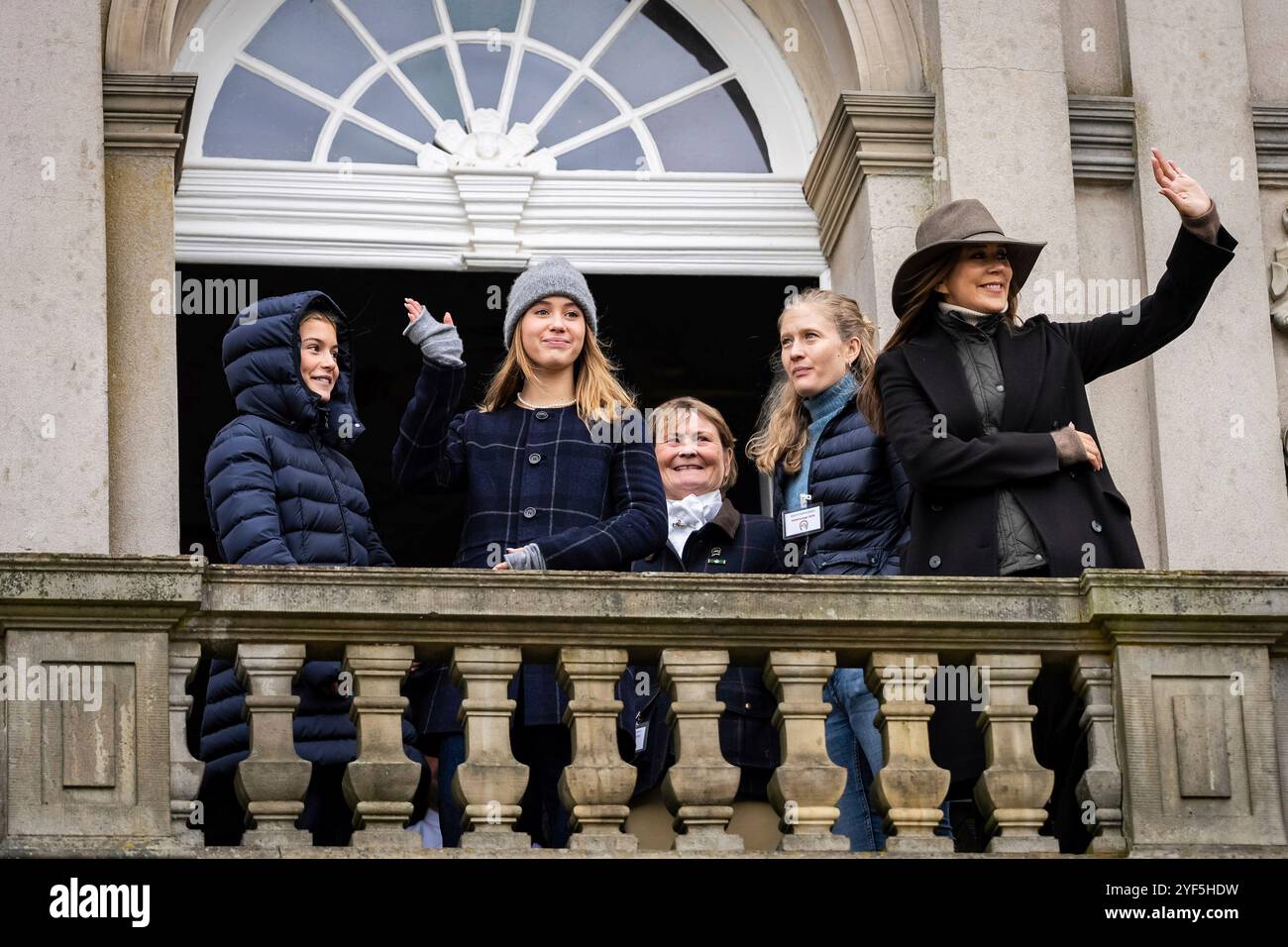 Denmark's Queen Mary and Princess Josephine watch the Hubertus Hunt, at ...
