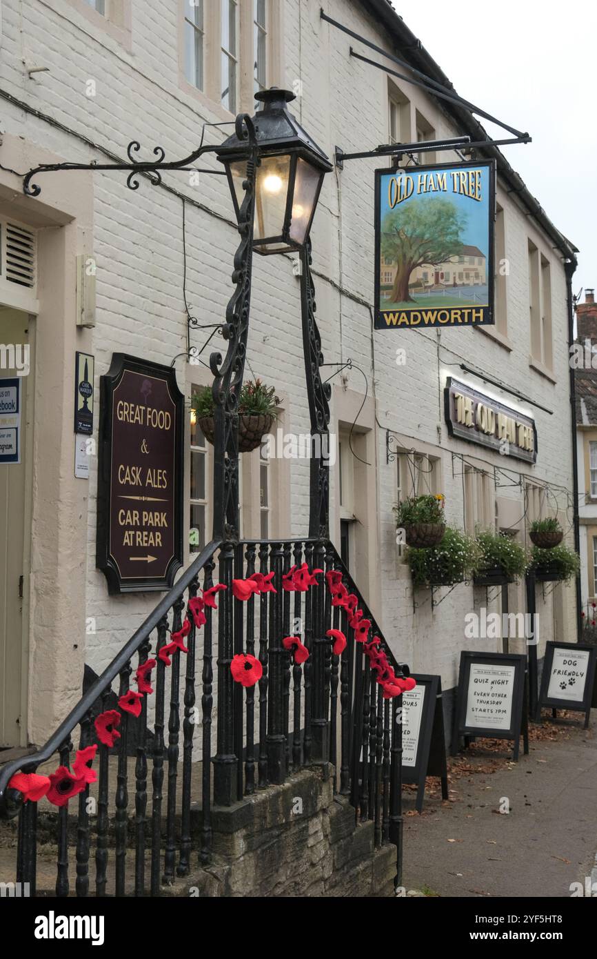 Holt, UK. 3rd Nov, 2024. Holt, a Wiltshire village has been decorated ...