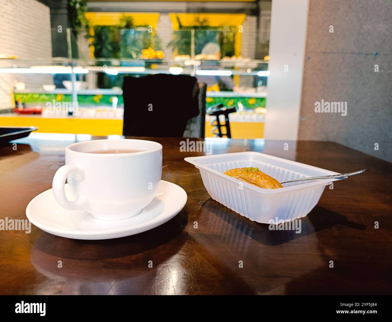 Black Azeri Tea Served with Delicious Baklava Stock Photo - Alamy