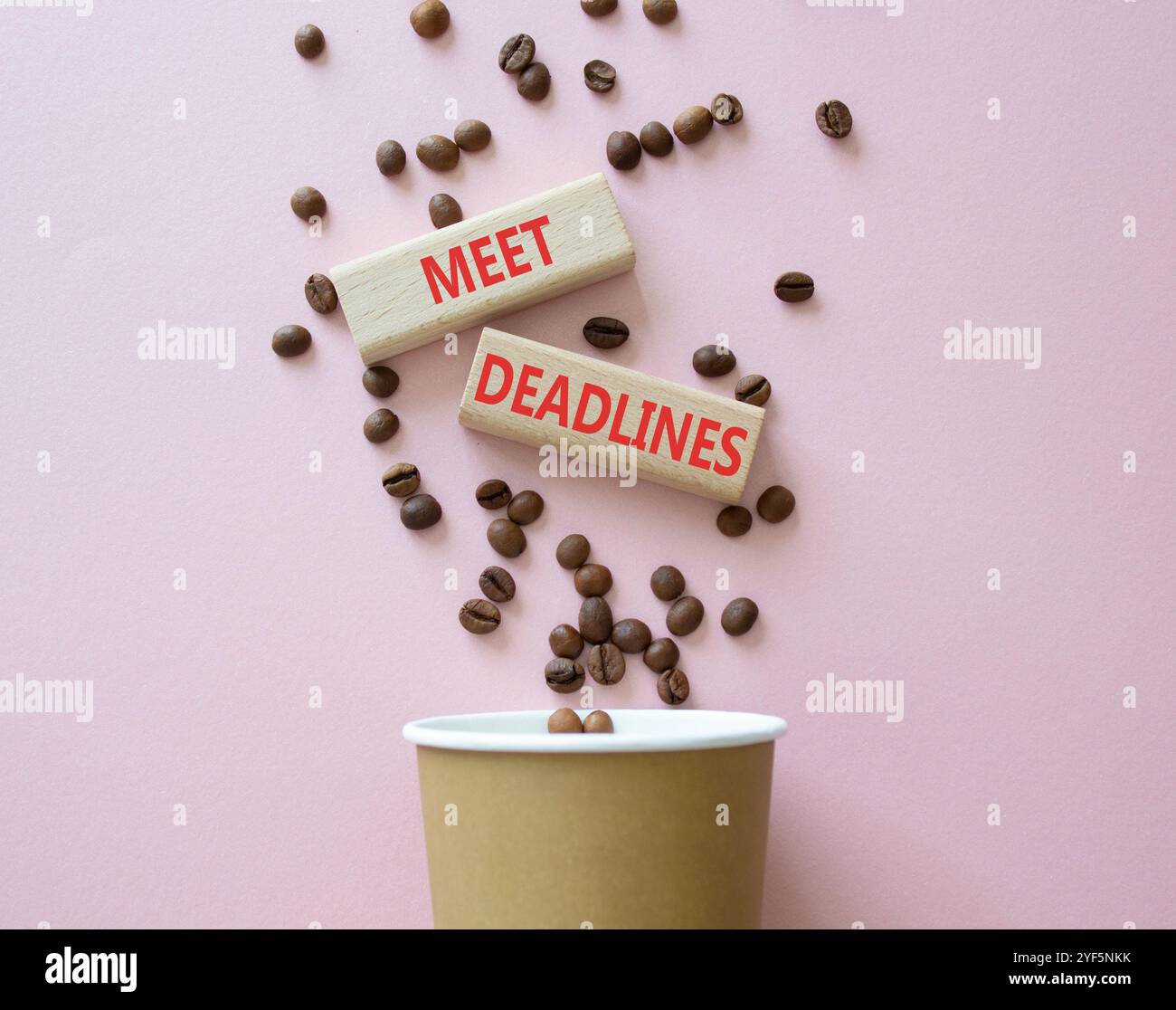 Meet Deadlines symbol. Concept word Meet Deadlines on wooden blocks ...