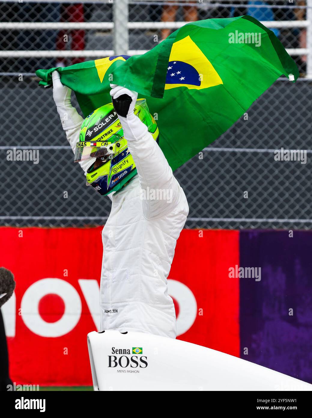 HAMILTON Lewis (gbr), after his drive in the 1990 McLaren MP4/5B of ...