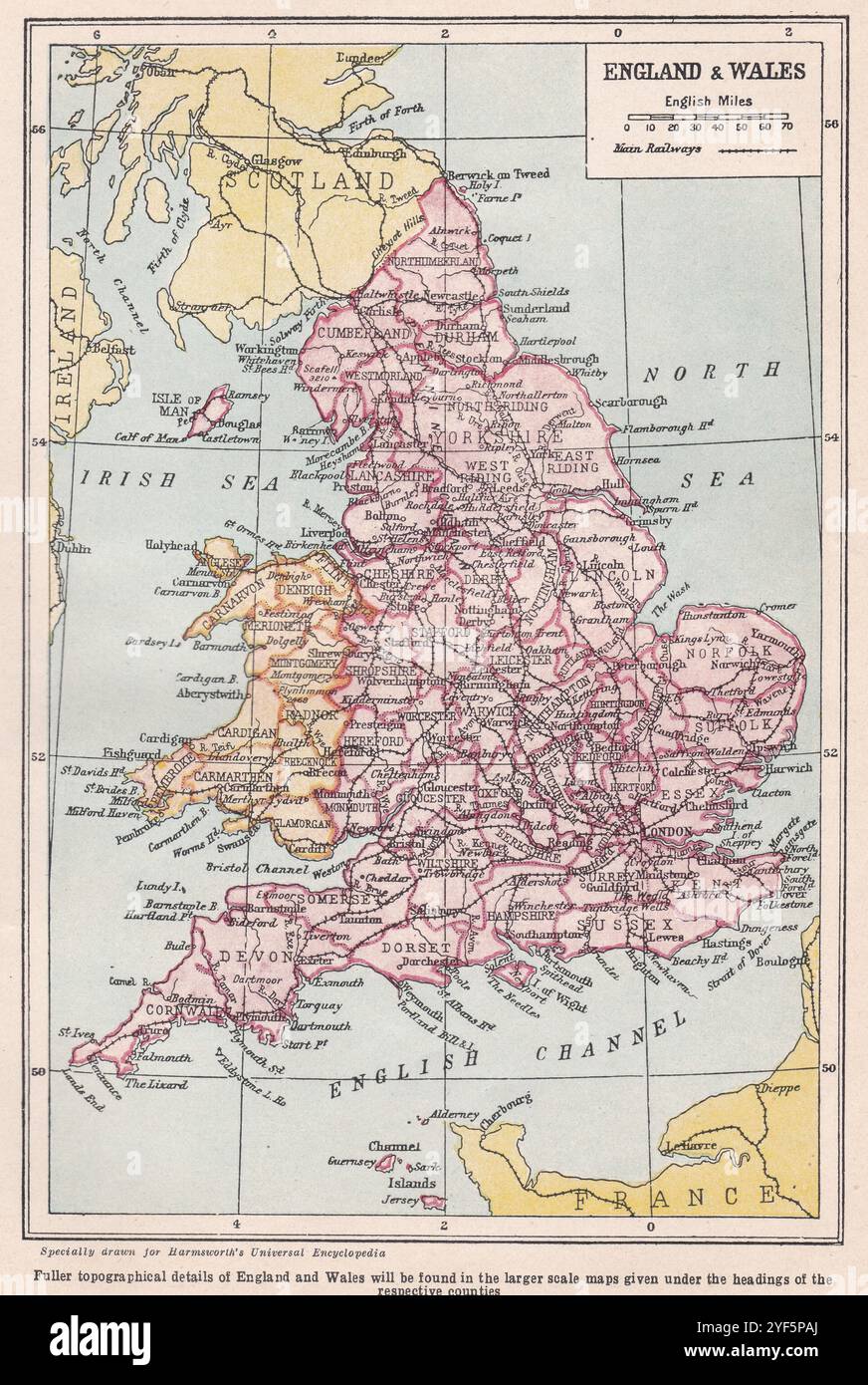 Vintage map of England and Wales, 1930s Stock Photo - Alamy