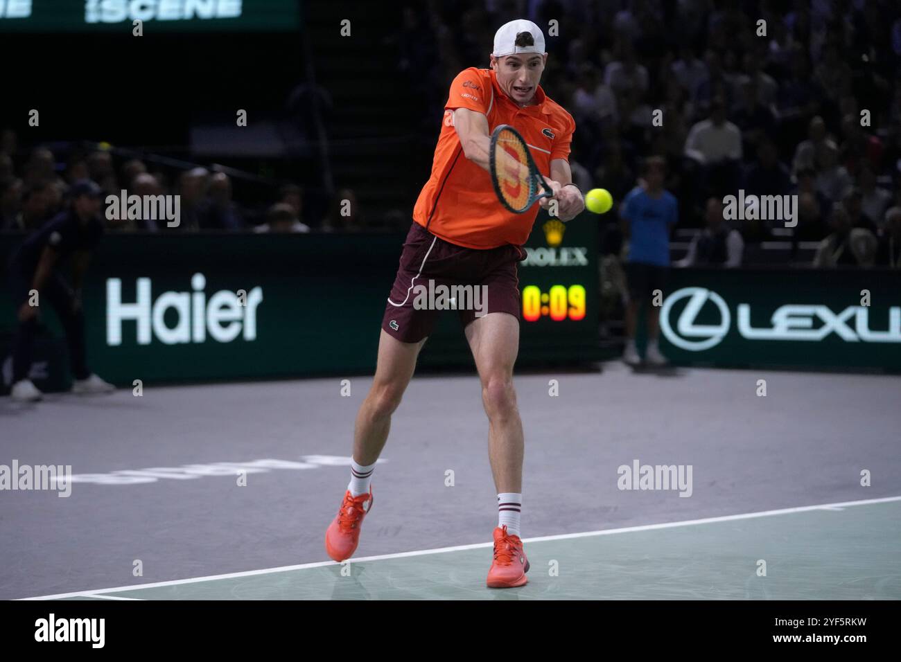 France's Ugo Humbert returns to Germany's Alexander Zverev during the ...