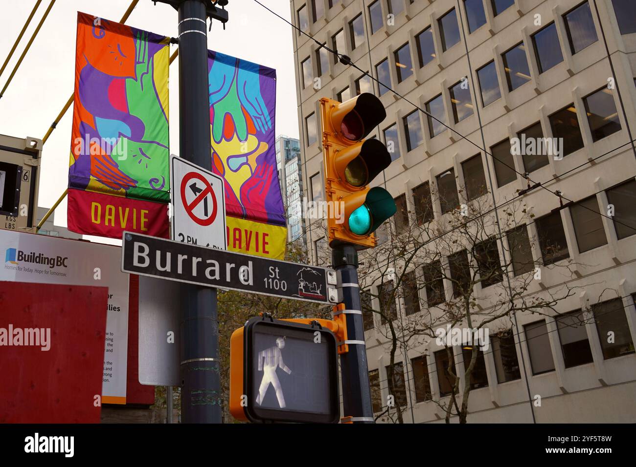Street signs and advertising in Vancouver, British Columbia, Canada ...