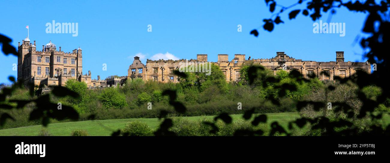 View of Bolsover Castle, Bolsover town, Derbyshire, England, UK Stock ...