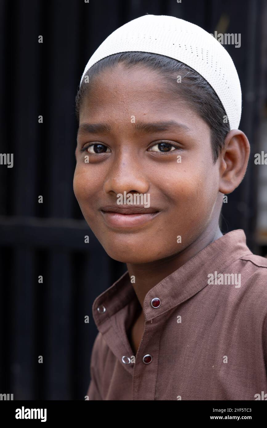 Portrait of a Muslim boy, Ahmedabad, Gujarat, India Stock Photo - Alamy