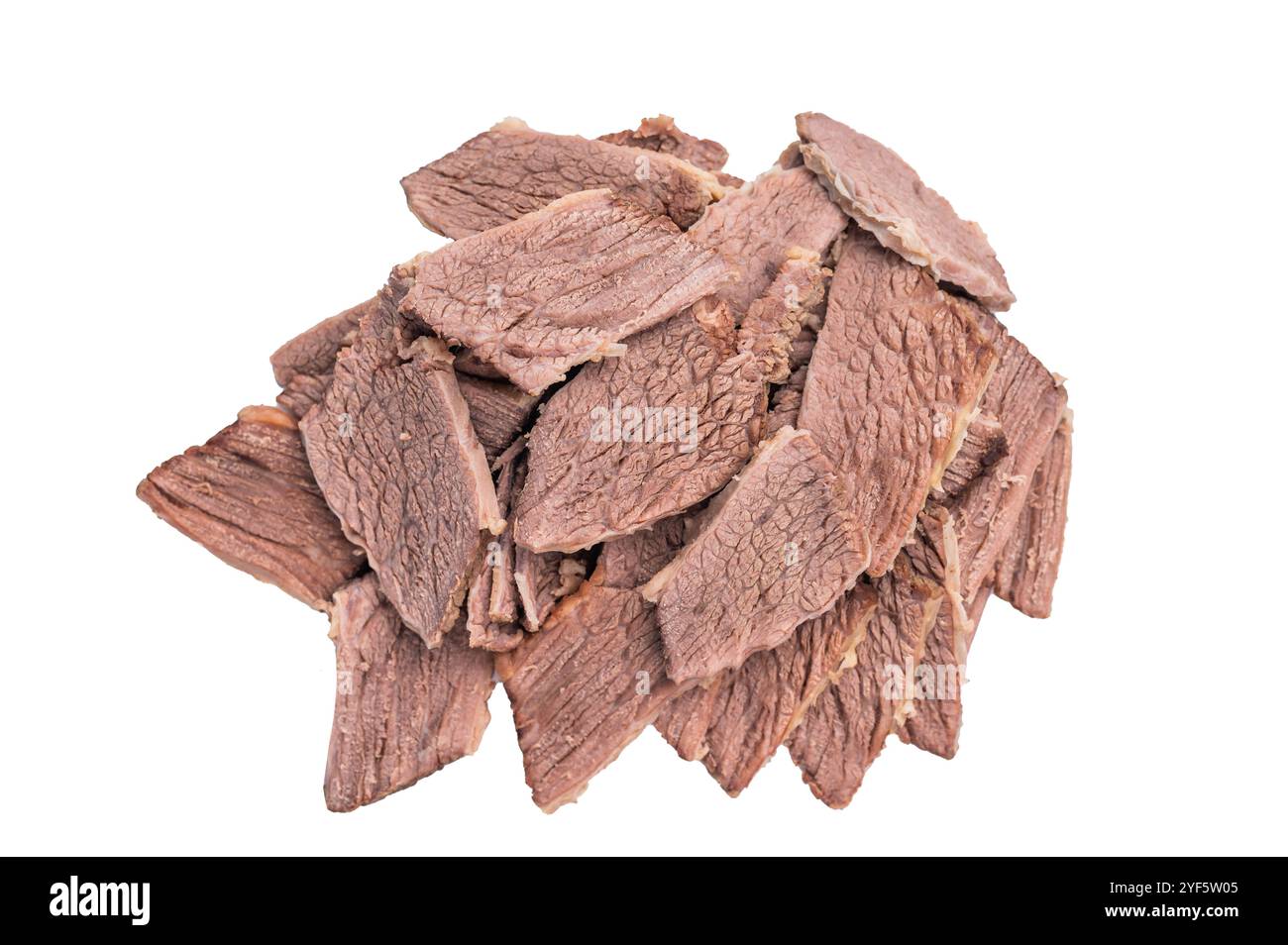 Corned Boiled and sliced beef meat isolated on white background Stock ...