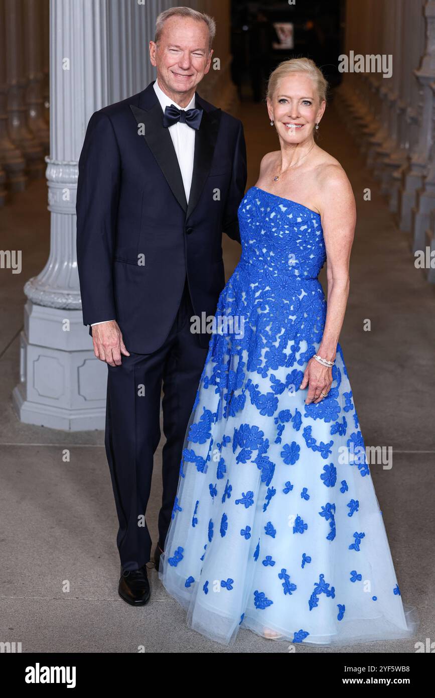 MIRACLE MILE, LOS ANGELES, CALIFORNIA, USA - NOVEMBER 02: Eric Schmidt and Wendy Schmidt arrive ...