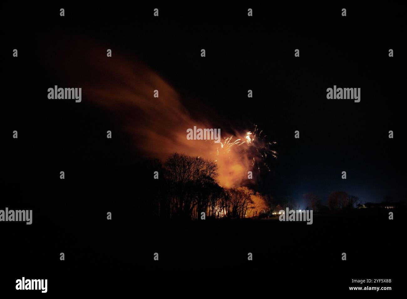 Fireworks by a dark sky bonfire night, Diwali, new year, Chinese new ...