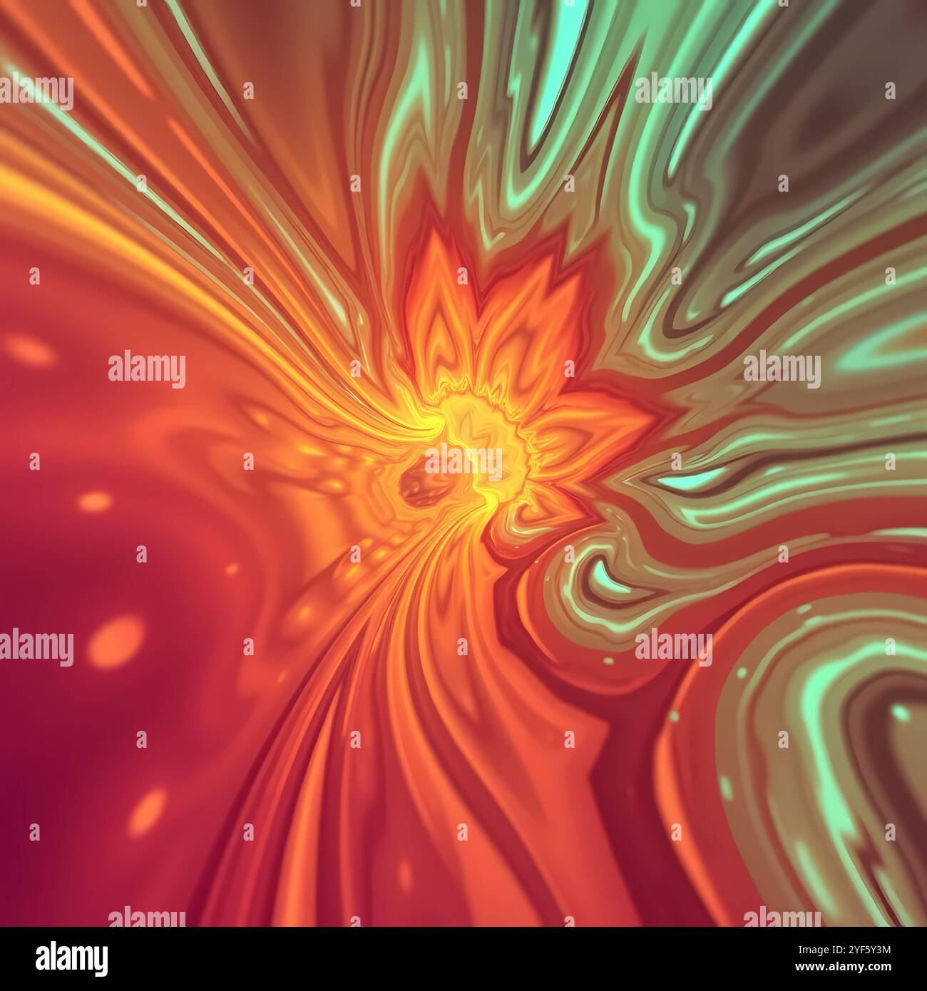 Psychedelic Fractal Mandala Abstract with Cosmic Symmetry and ...