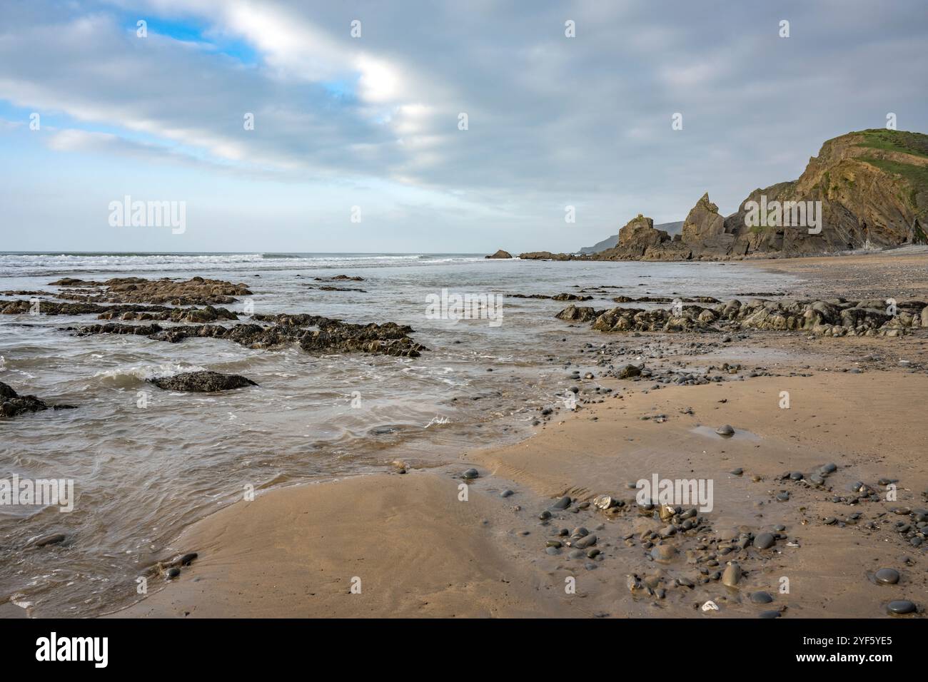 Cornwall has it all pebbles surf sand rocks and cliffs Stock Photo - Alamy