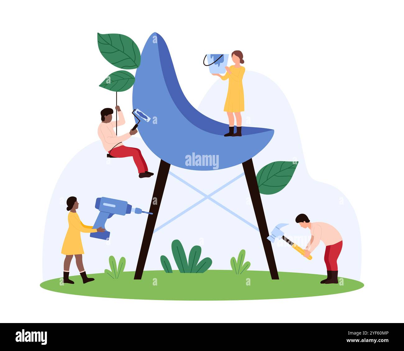 Furniture manufacturing workshop Stock Vector Images - Alamy