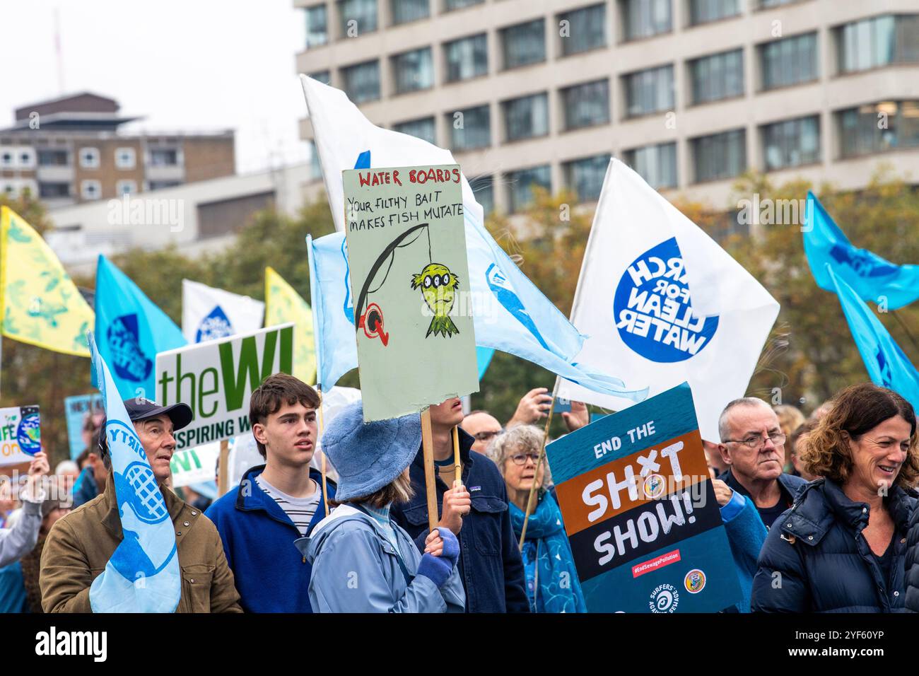 Environmental campaigners take part in a March for Clean Water in ...