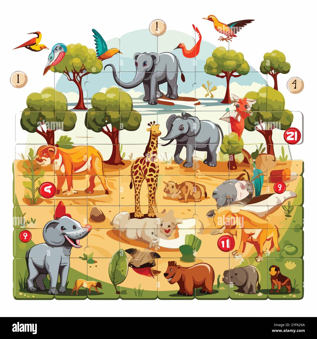Board game with farm animals Stock Vector Stock Vector Image & Art - Alamy