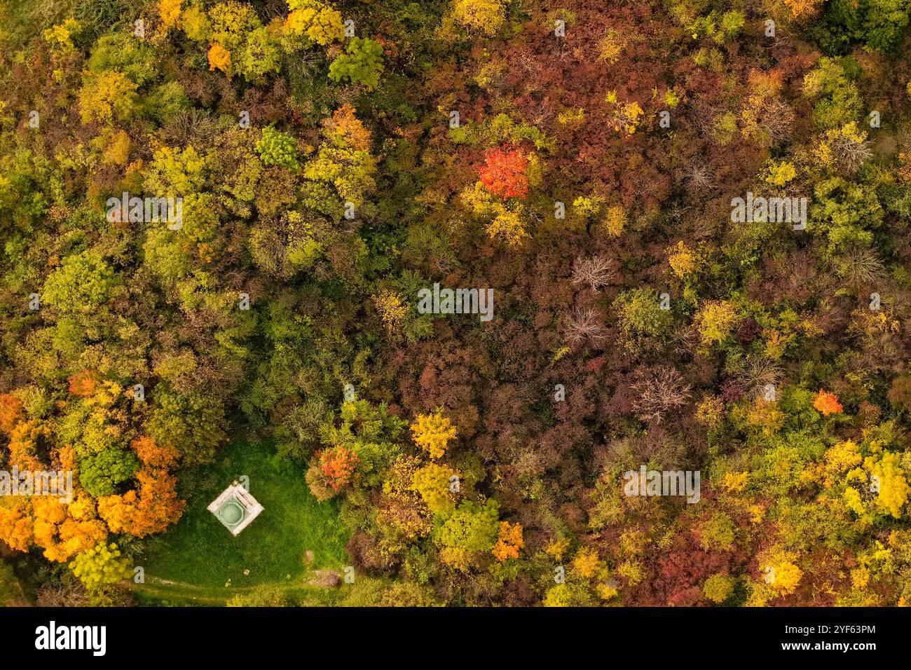Aerial view of the Safet Isovic Park near the Second Gymnasium High ...