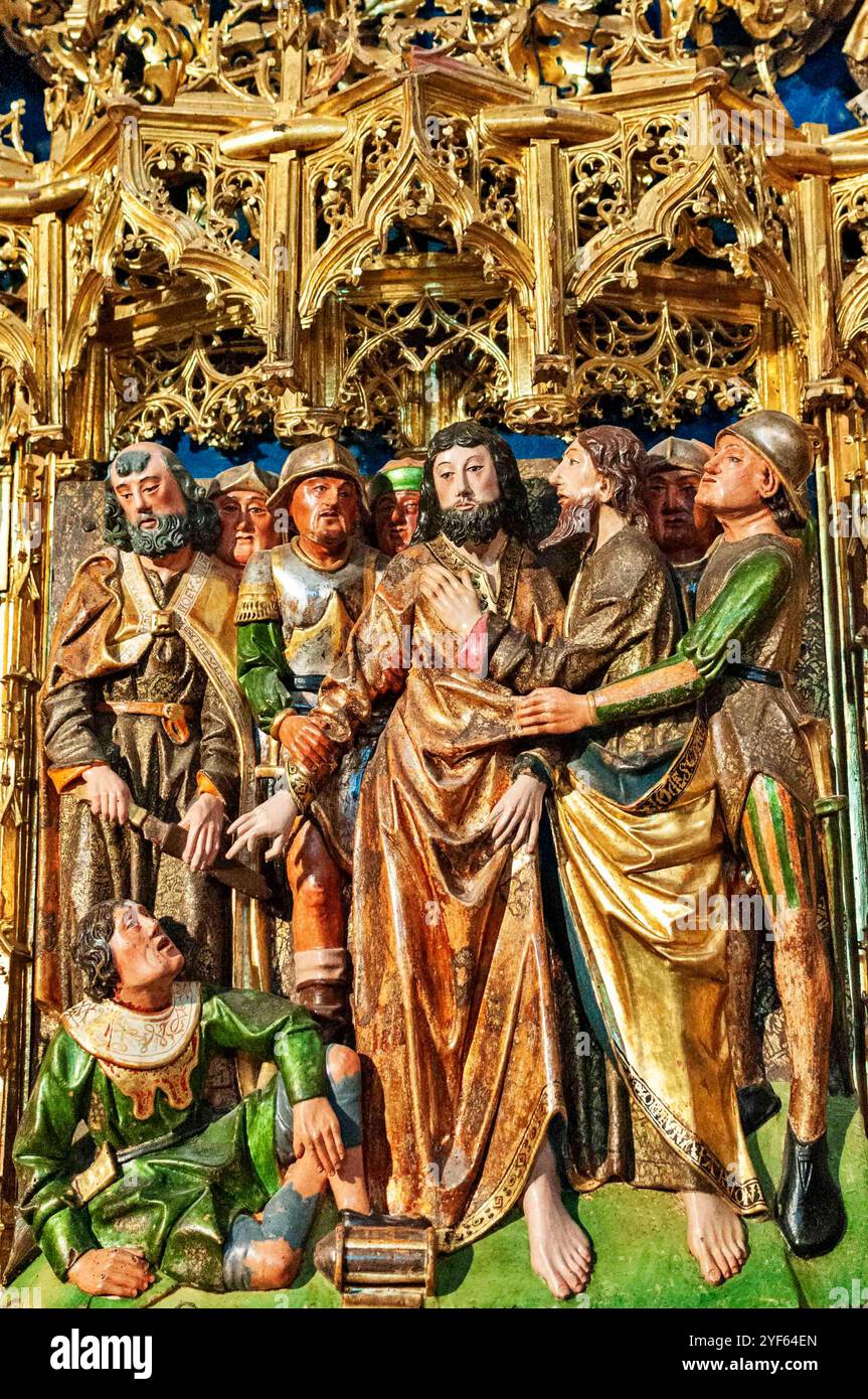 Burgos;Spain;04232011: A detailed medieval religious sculpture ...