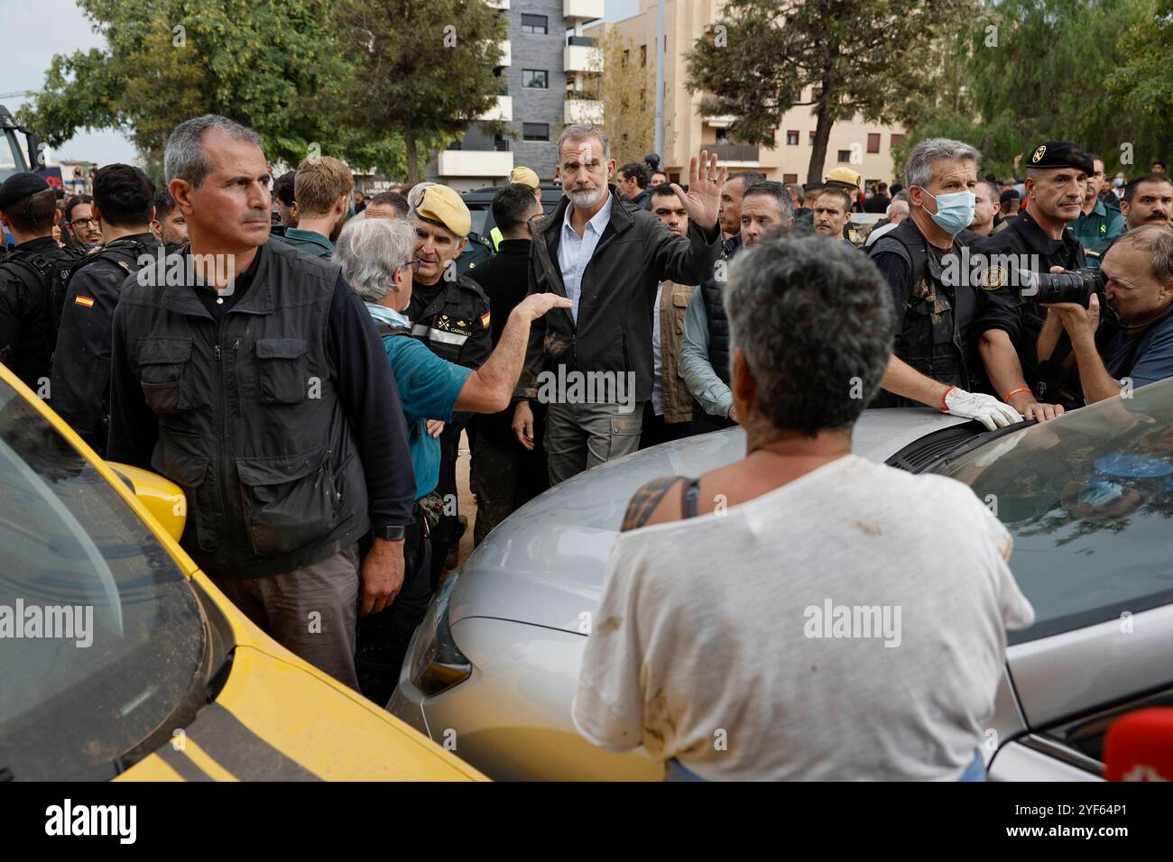 PAIPORTA (VALENCIA), 03/11/2024.- El rey Felipe, durante su visita a ...