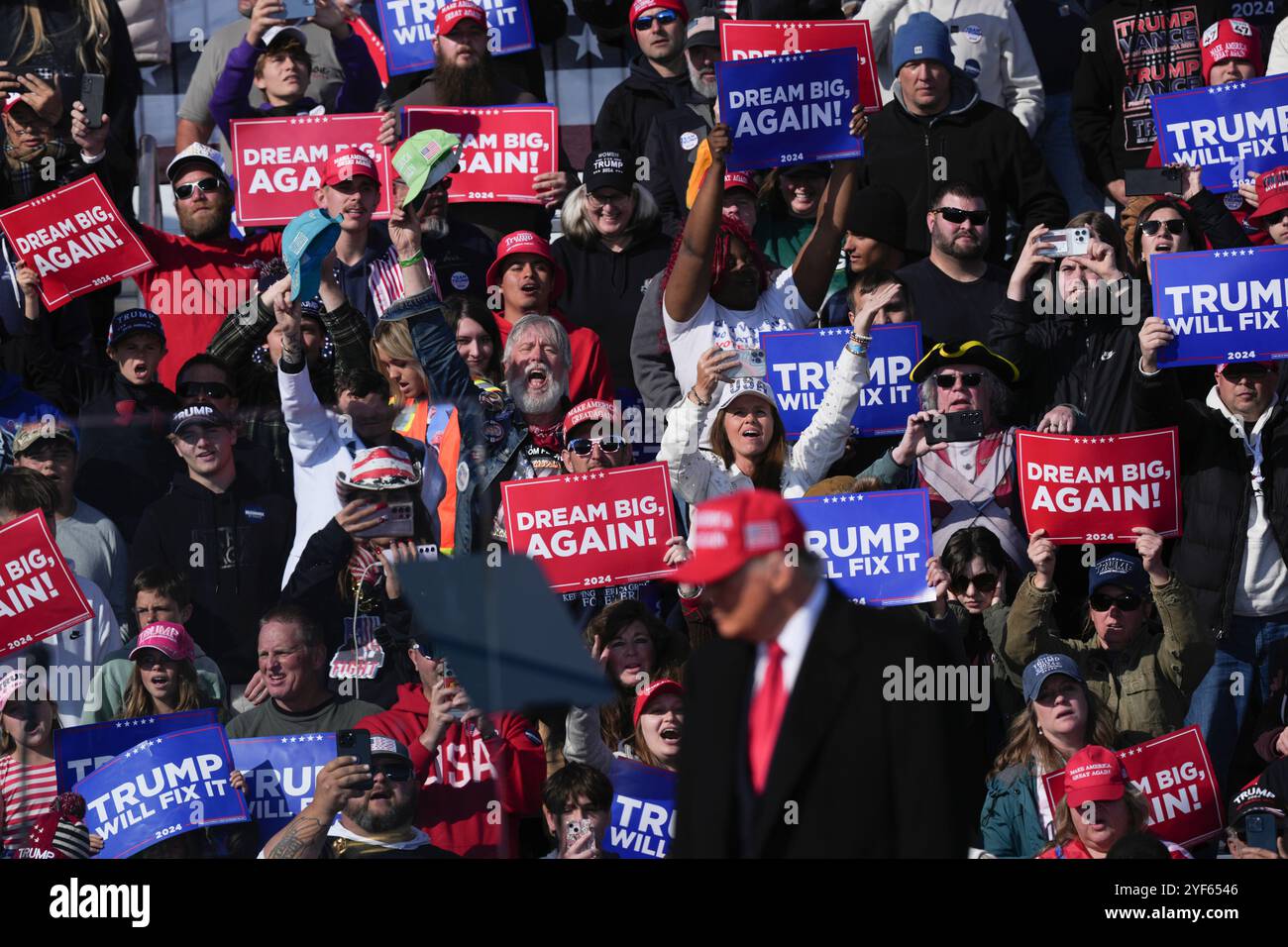 Republican presidential nominee former President Donald Trump arrives ...