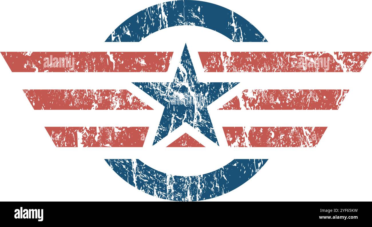 Military star with grunge effect, military marking Stock Vector Image ...