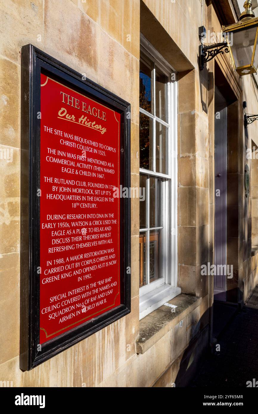 The Eagle Pub Cambridge. Opened 1667. In 1953 Crick and Watson ...