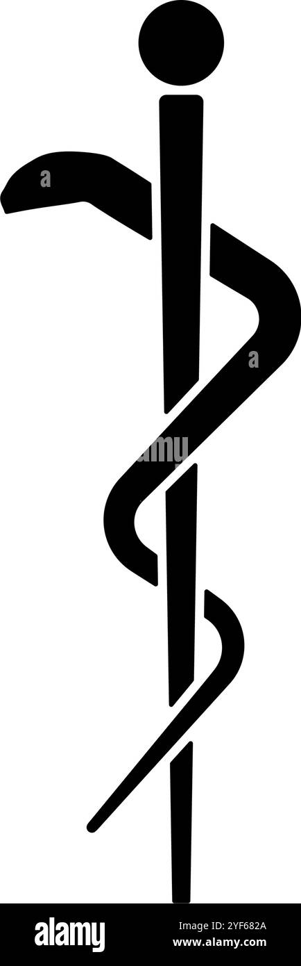 Medical snake vector symbol. esculapius snake Stock Vector Image & Art ...