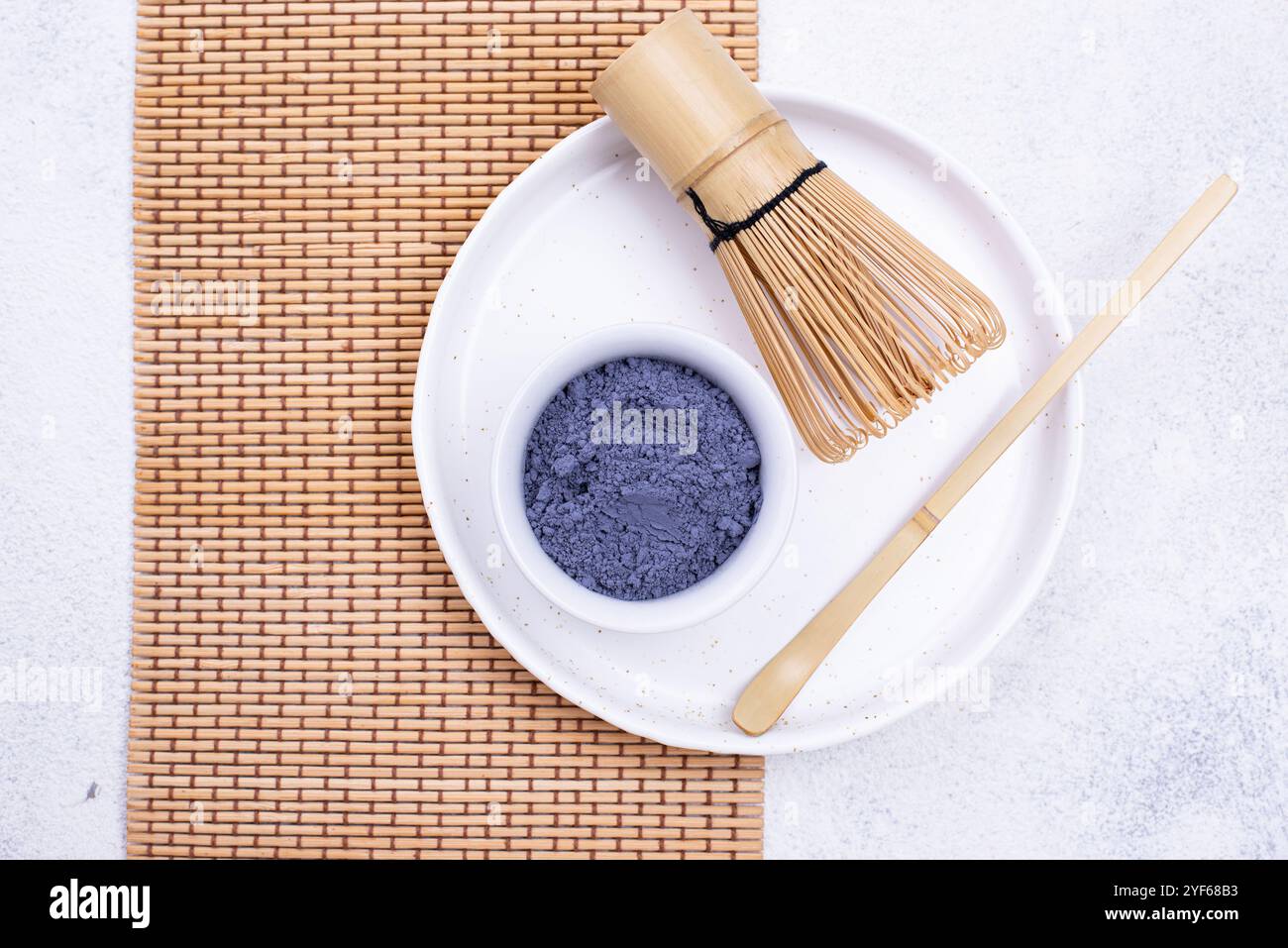 Blue matcha powder from Butterfly pea Stock Photo - Alamy