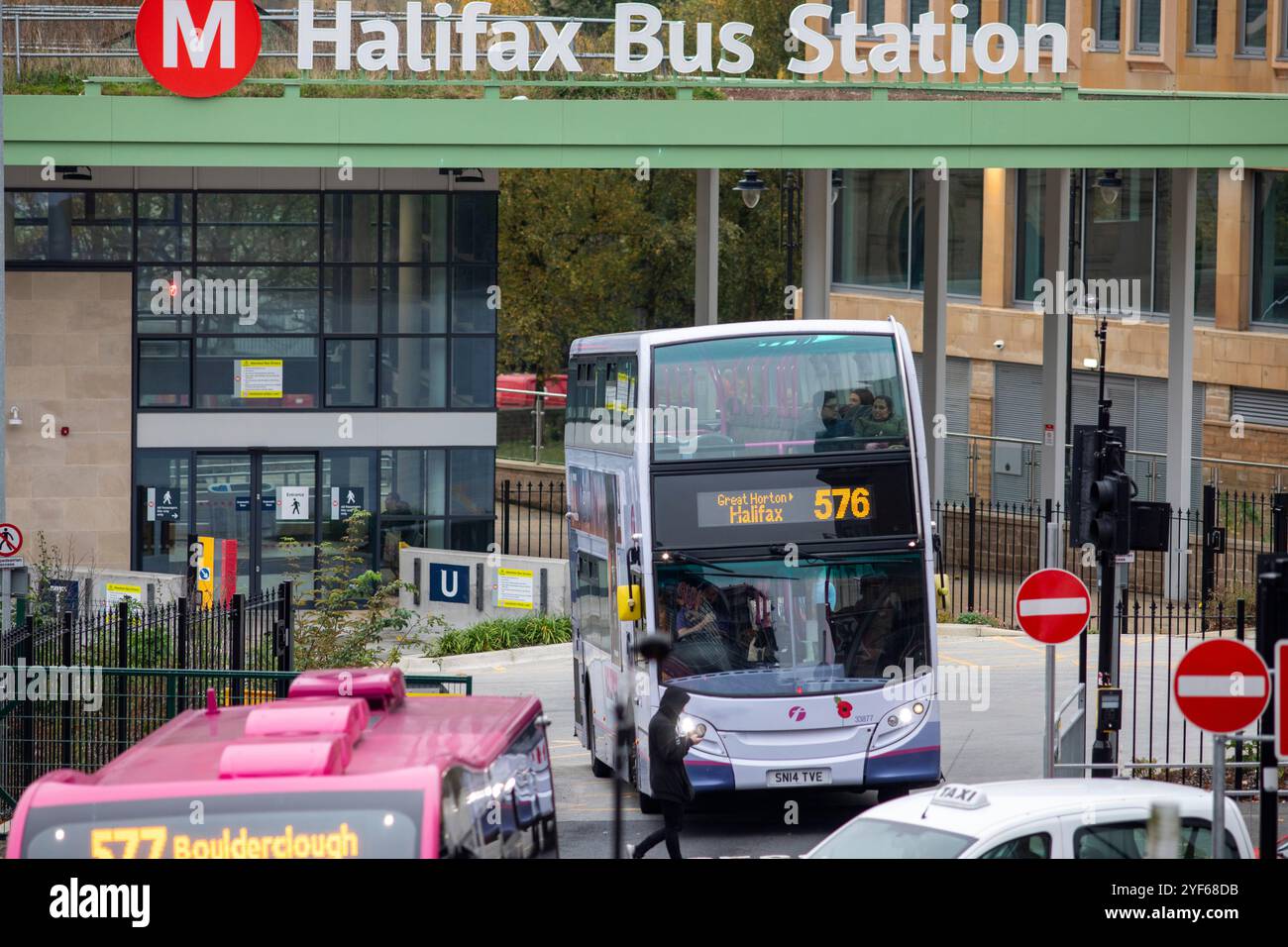 Halifax bus station serves the town of Halifax, West Yorkshire, England ...