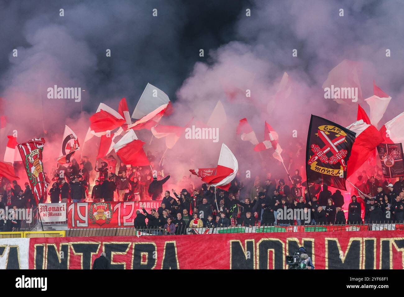 AC Monza supporters seen during Serie A 2024/25 football match between ...