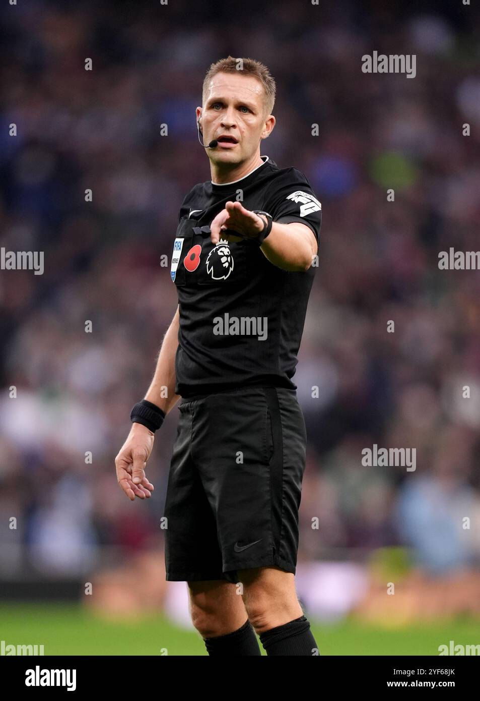 Referee Craig Pawson during the Premier League match at Tottenham ...