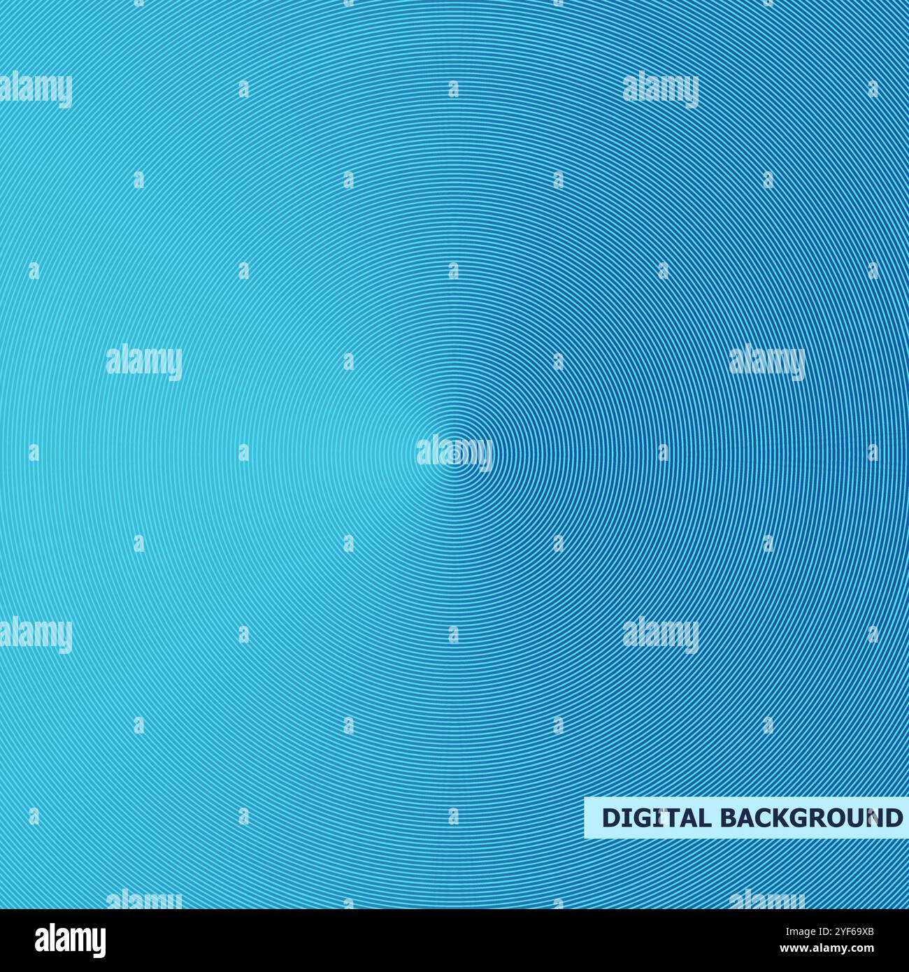 Striped geometric blue digital round pattern. Bright creative ...